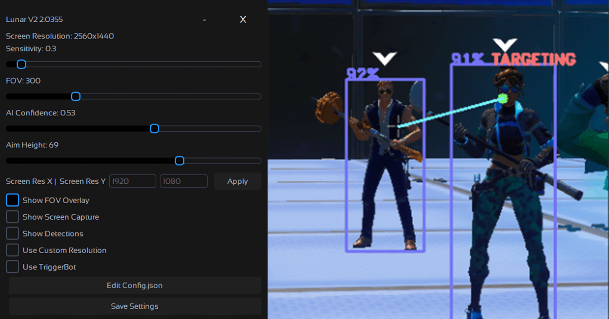 Lunar V2 - Best AI Aimbot